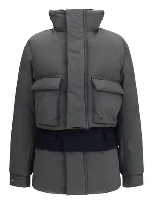 Sacai Double Padded Jacket With Zip Closure - Multicolour