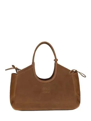Miu Miu Ivy Nappa Shopping Bag - Brown
