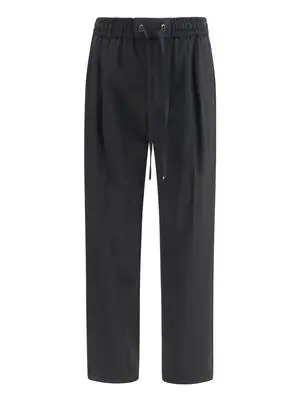 Dolce & Gabbana Wool Gabardine Jogger Pants - Black