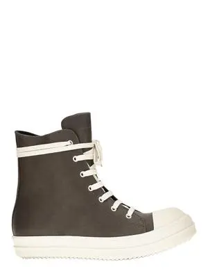 Rick Owens Rick Owens Tower Sneaks Leather High-Top Sneakers Brown