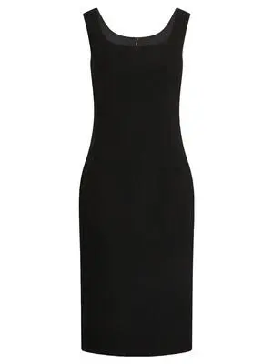 Dolce & Gabbana Sleeveless Wool Sheath Dress - Black