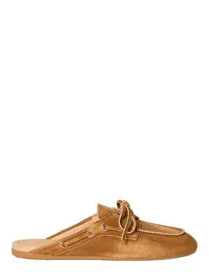 Miu Miu Leather Mules - Brown