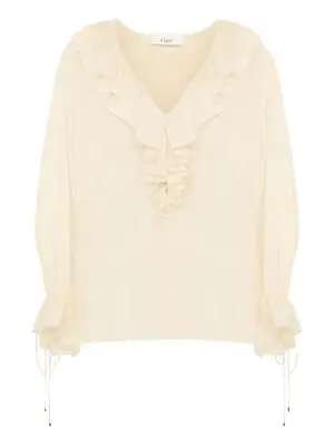 Chloé CHLOE Silk Ruffled Blouse Multicolor