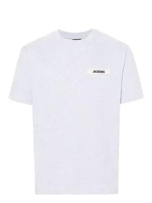 Jacquemus Le T-shirt Gros Grain In Cotton - Gray