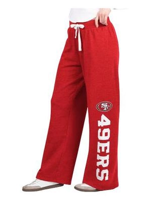 STARTER San Francisco 49ers Field Wide Leg Sweatpants - Scarlet