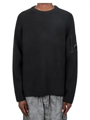 C.P. COMPANY Crew Neck Long-sleeved Sweatshirt - Black