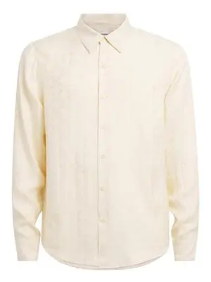 Sandro Jacquard Square Cross Shirt - Beige