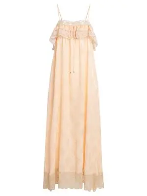Chloé Silk Floral Jacquard Maxi Dress - Pink