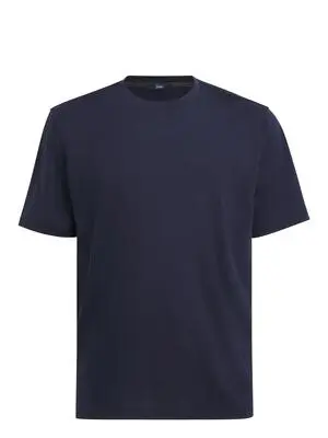 Herno Wool Logo T-shirt - Navy