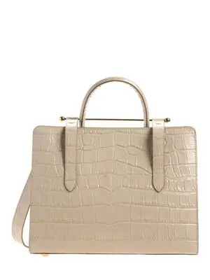 STRATHBERRY Strathberry Midi Croc Embossed Tote