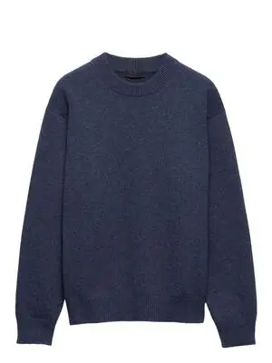 Prada Re-cashmere Crew-neck Sweater - Indigo