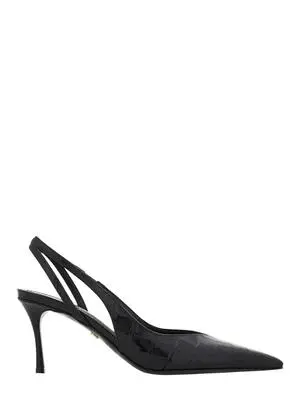 FERRAGAMO Mid Heel Slingback Shoes - Black