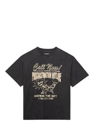 HONOR THE GIFT Procastination Hotline Tee Shirt - Black