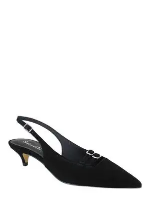 Splendid Vivi Kitten Heel Slingback Shoes - Black