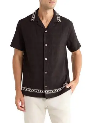 CHE Vargon Cotton Camp Shirt - Black-01