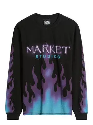 MARKET Through The Flames Thermal T-shirt - Black