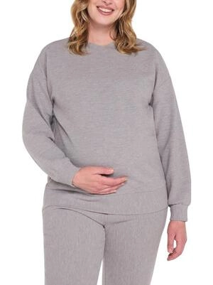 Motherhood Maternity Tunic - Heather Grey