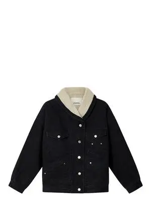 ISABEL MARANT ÉTOILE Isabel Marant Faux Fur Lined Denim Jacket