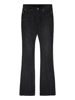 PURPLE BRAND Super Stack Flare Coated Jeans - Black
