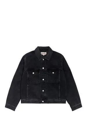 StÜssy Lined Denim Trucker Jacket - Black