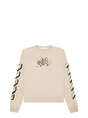 Off-White Graf Outline Over Crewneck 'dark Sand - Brown