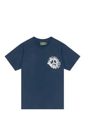 DENIM TEARS Graphic Print University T-shirt - Blue