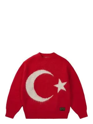 PALACE Too Hairy Flag Knit 'türkiye - Red