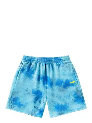 SKYLRK Tie & Dye Fleece Shorts - Blue