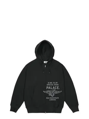 PALACE Dove Stamp Waffle Zip Hood - Black