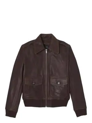A.p.c. Leather Blouson - Brown