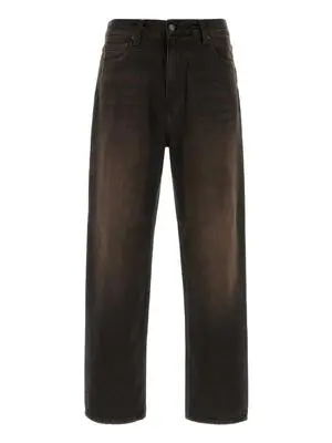 Carhartt Work In Progress Aaron Pant In Heavyweight Denim - Brown