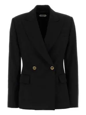 VERSACE VERSACE Heavy-Weight Wool Grain De Poudre Double Breasted Blazer