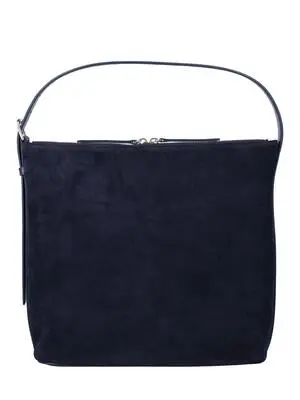 A.p.c. A.P.C. Suede Shoulder Bag With Double Zip Closure Blu