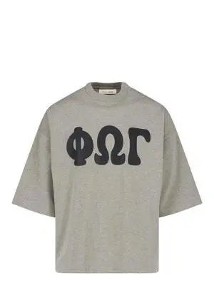 Fear Of God Fear Of God Essentials Graphic Oversized T-Shirt Grey