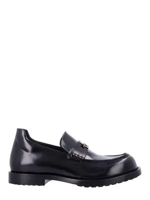 BALENCIAGA Balenciaga Glossy Leather Loafers With Removable Logo