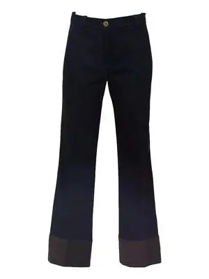 QL2 QUELLEDUE Melody Contrast-panel Trousers - Blue