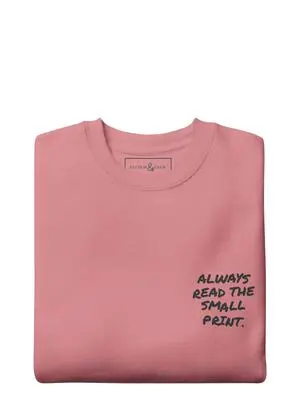 ANCHOR & CREW Small Print Annotations Organic Cotton Sweatshirt - Pink