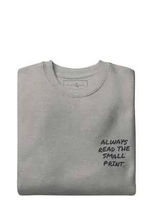 ANCHOR & CREW Anchor & Crew Organic Cotton Sweatshirt With Small Print Annotations Grey