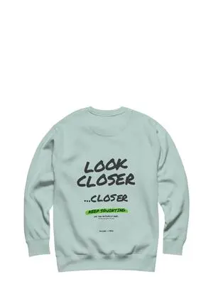 ANCHOR & CREW Anchor & Crew Organic Cotton Sweatshirt With Small Print Annotations Blue