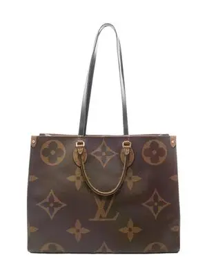 LOUIS VUITTON 2021 Monogram Reverse Giant Onthego Gm Satchel - Brown