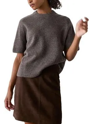 WHISTLES Whistles Round Neck Wool Knitted Tee