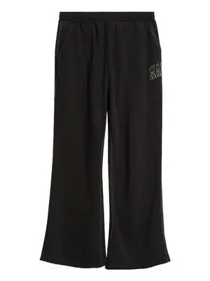 MARKET Big Stitch Open Leg Sweatpants - Black