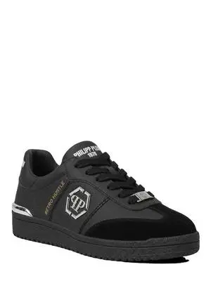 Philipp Plein Retro Hustle Bicolor Low Top Sneakers - Black/black