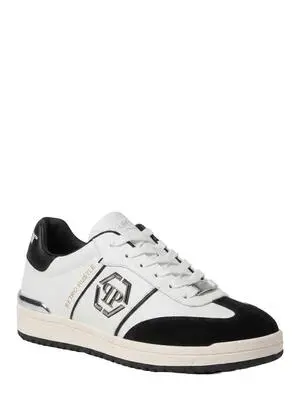Philipp Plein Retro Hustle Bicolor Low Top Sneakers - White/black