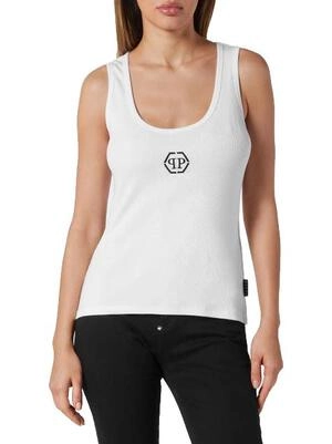 Philipp Plein Hexagon Tank Top - White