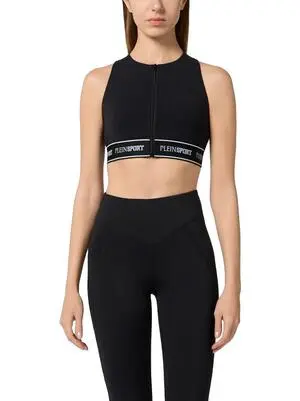 PLEIN SPORT Fleece Bra Top - Black
