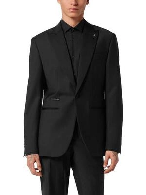 Philipp Plein One-button Blazer Slim Fit Teddy - Black
