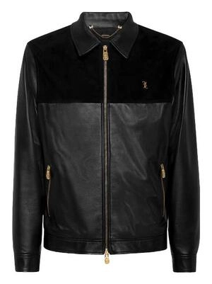 BILLIONAIRE Nappa And Suede Blouson - Black