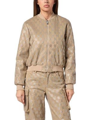 Philipp Plein Monogrammed Bomber Jacket - Beige