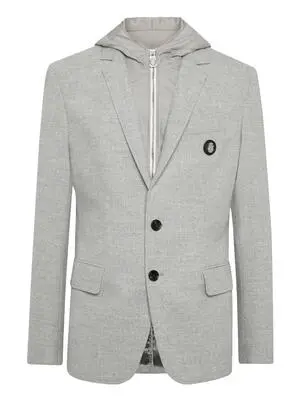 BILLIONAIRE Travel Hood Blazer - Grey